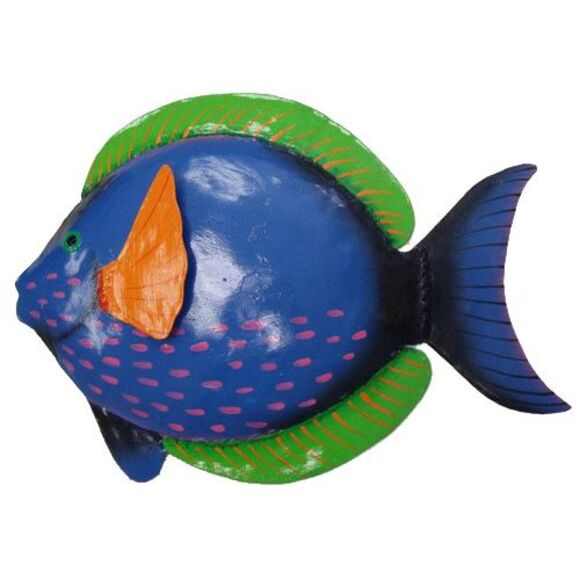 Haitian Metal Art | Accents | Coastal Tropical Reef Blue Surgeon Fish ...